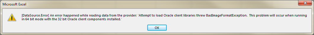 Attempt to load Oracle client libraries threw BadImageFormatException error | Microsoft ...