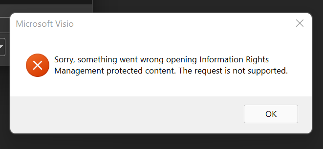 Visio error opening files | Microsoft Community Hub
