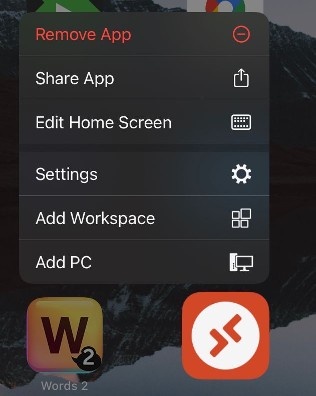 Add Quick Launch RDP Connection from iOS Homescreen | Microsoft ...