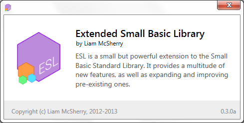 Small Basic Extension - Extended Small Basic Library (ESL) 0.4.1a ...