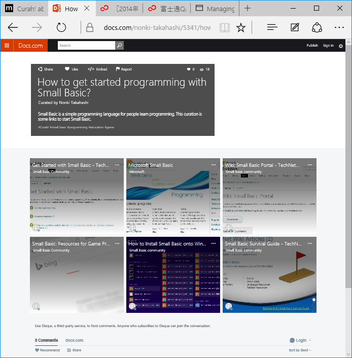Docs.com about Small Basic | Microsoft Community Hub