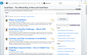 Small Basic New Blog | Microsoft Community Hub