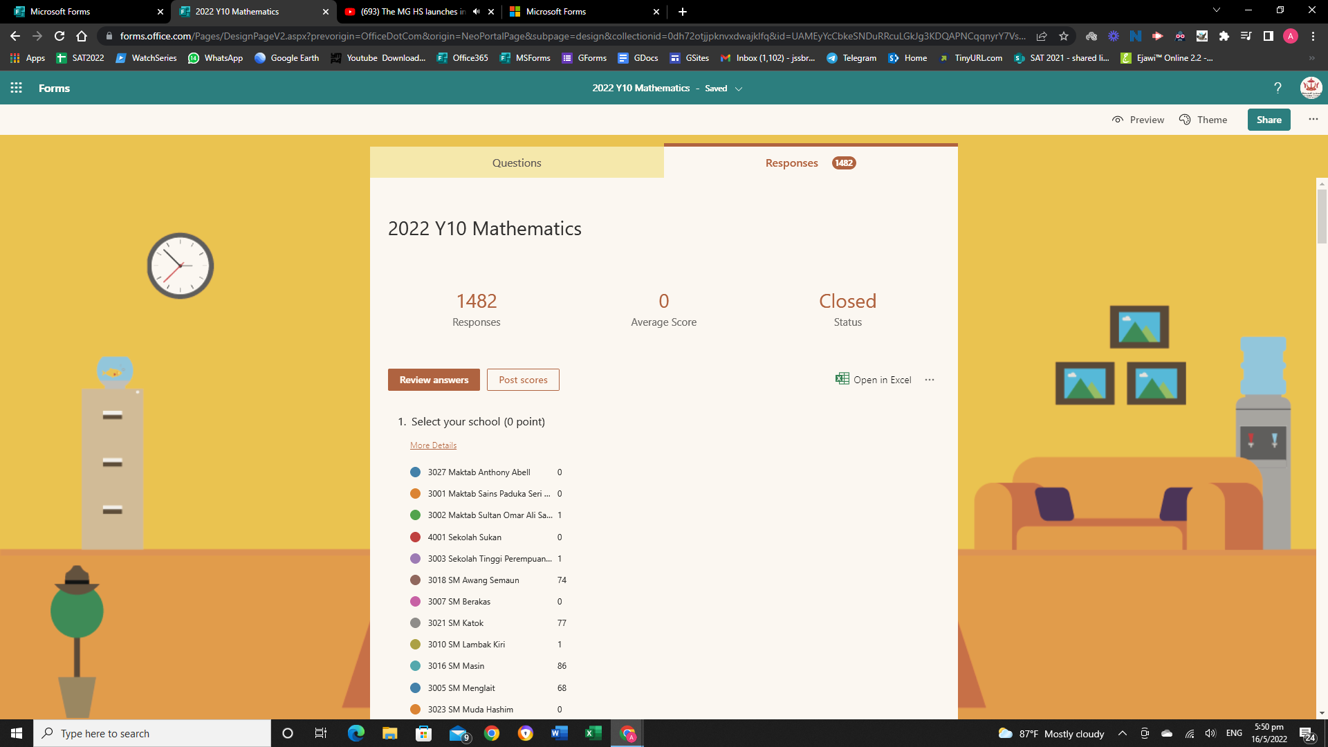 Average score not shown in microsoft form quiz format | Microsoft ...