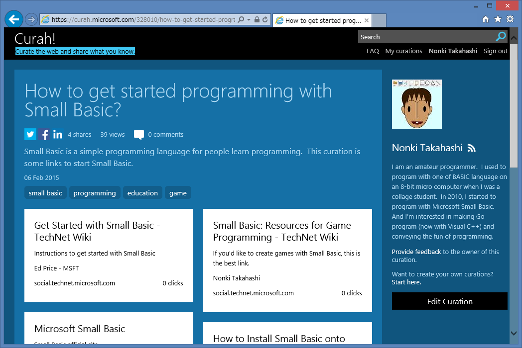 Curah! about Small Basic | Microsoft Community Hub