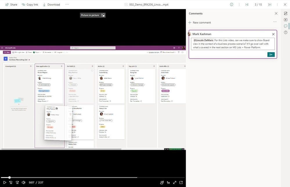 Commenting on a Microsoft Stream video or audio file in SharePoint ...