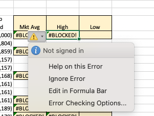Why am I getting the #BLOCKED! error? | Microsoft Community Hub