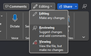 Easily switch between editing, reviewing, and viewing documents in Word ...