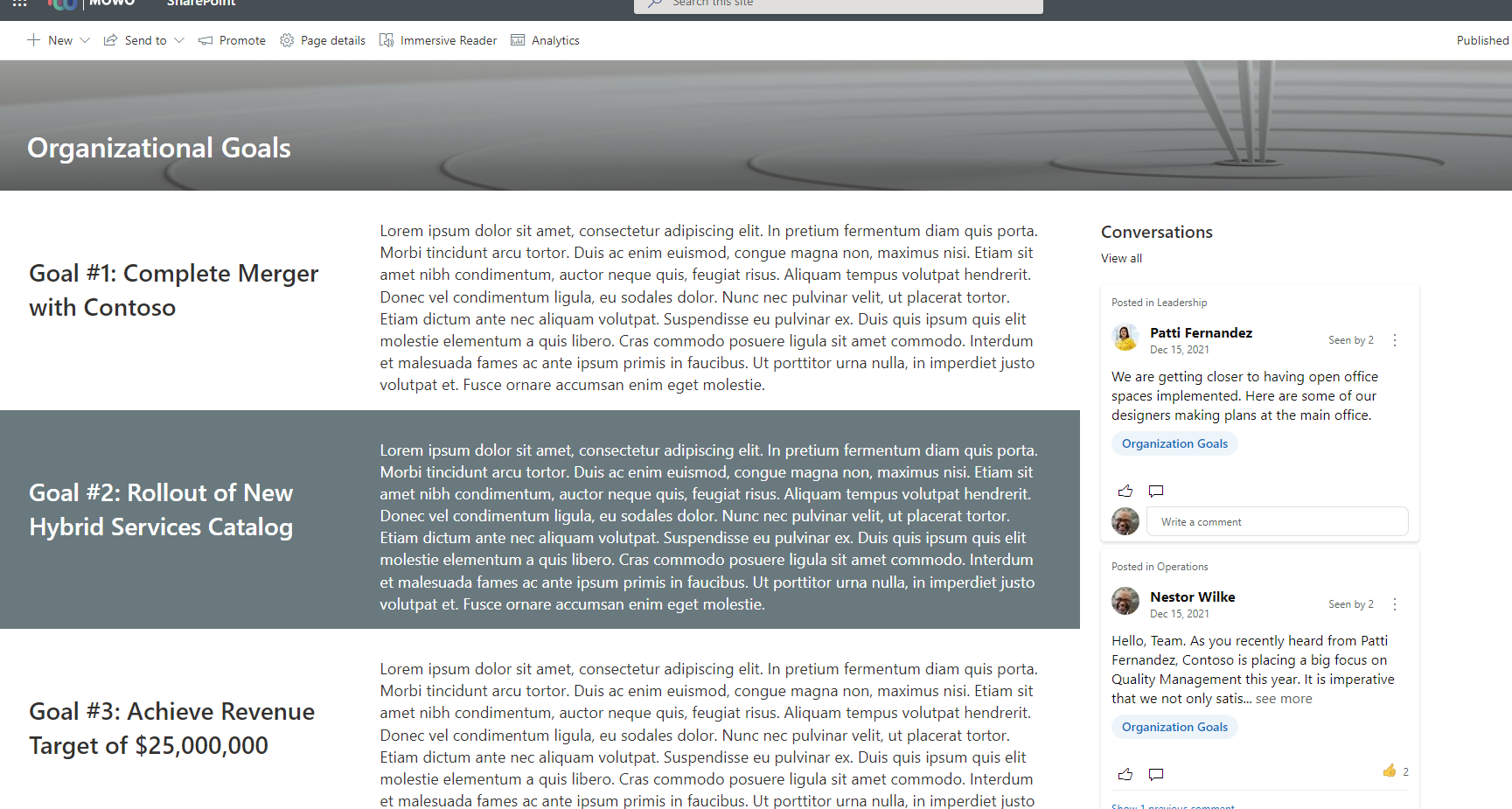 Yammer Topics and SharePoint - A Sample Use-case | Microsoft Community Hub