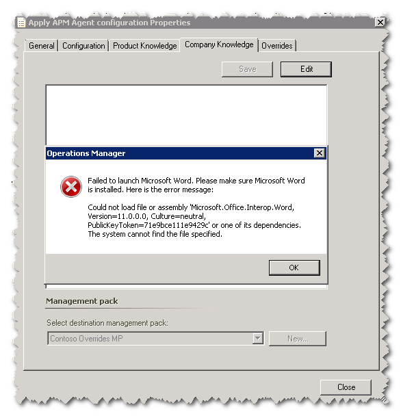 How to get Knowledge Editing to work in Operations Manager 2012 with Office 2010 | Microsoft ...