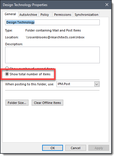 Outlook for the Web - Show total number of items in folder | Microsoft ...