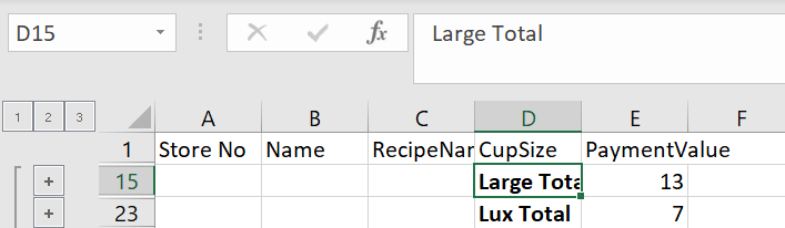 Excel VBA adding titles to Subtotalled Information under second view in ...
