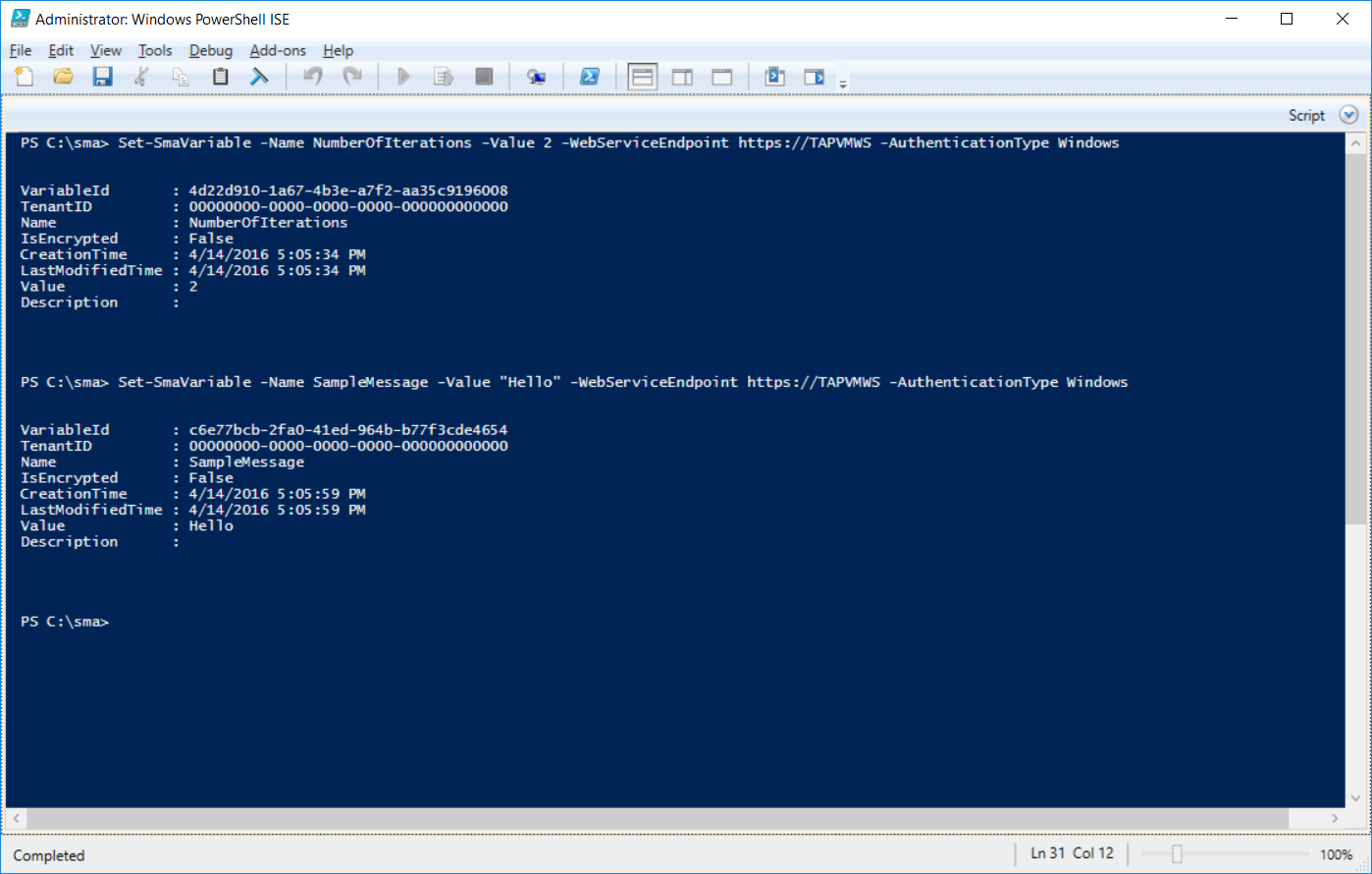 PowerShell Script Runbook Support in System Center Service Management ...