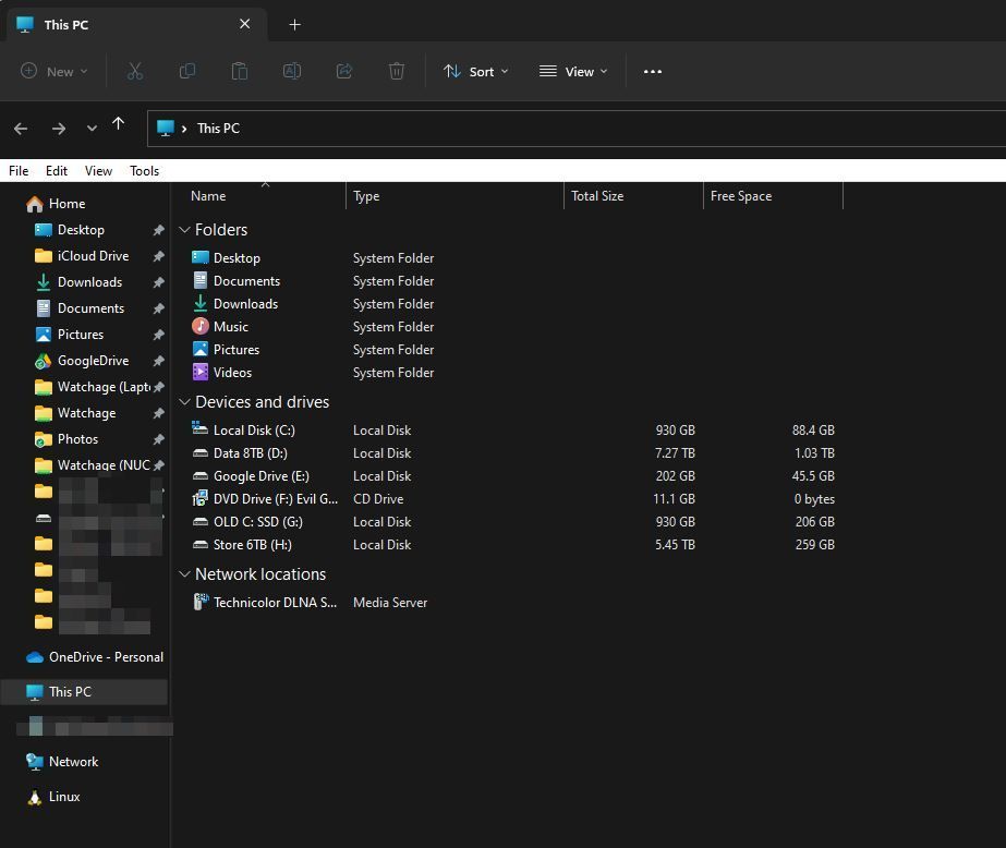Win 11 ( 22621.160) - Dark mode - Explorer has a white toolbar - how to ...