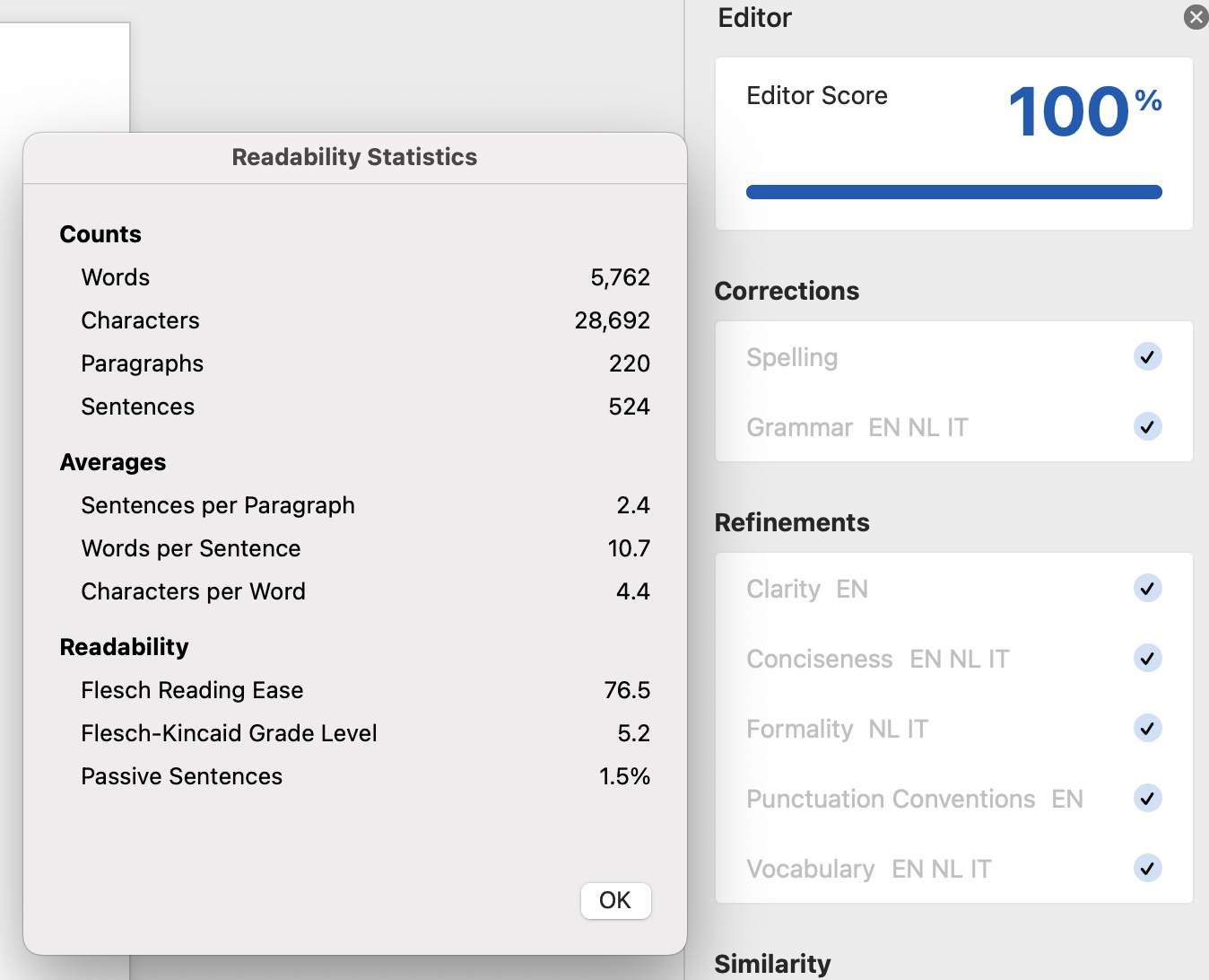 Discrepancy between passive voice checks, which to believe? | Microsoft Community Hub