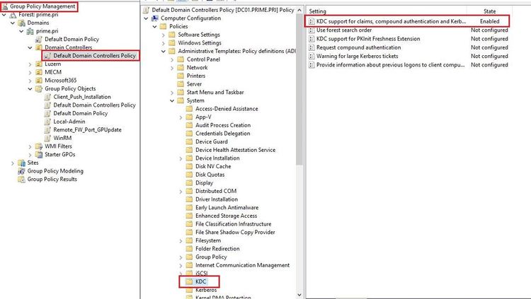 A sample deployment of Authentication Policies and Authentication ...