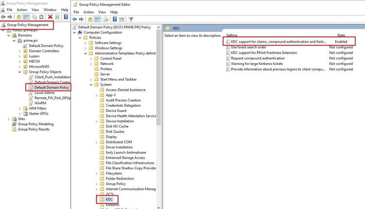 A sample deployment of Authentication Policies and Authentication ...