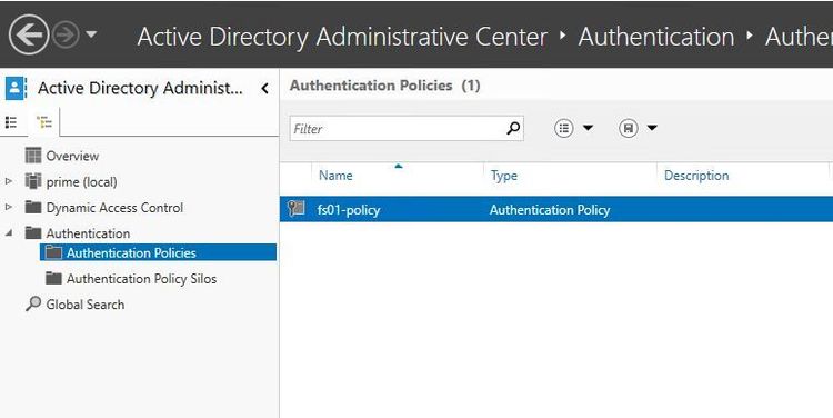 A sample deployment of Authentication Policies and Authentication ...