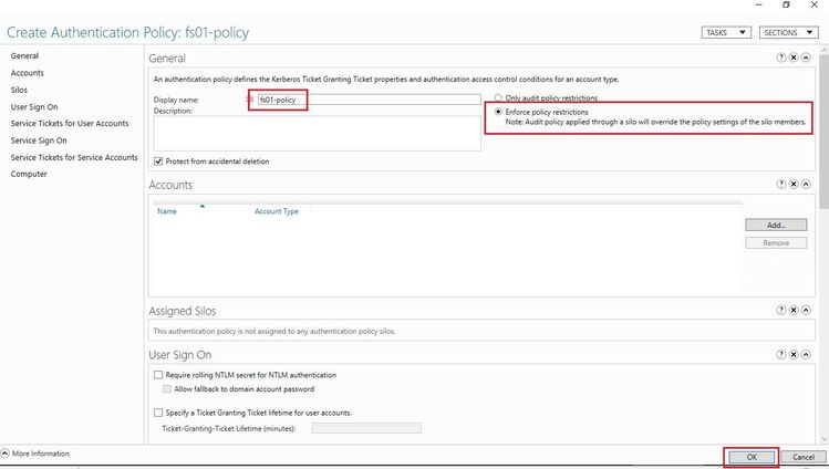 A sample deployment of Authentication Policies and Authentication ...