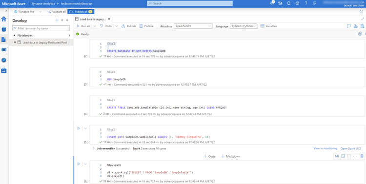 Writing Data Using Azure Synapse Dedicated Sql Pool Connector For Apache Spark Microsoft