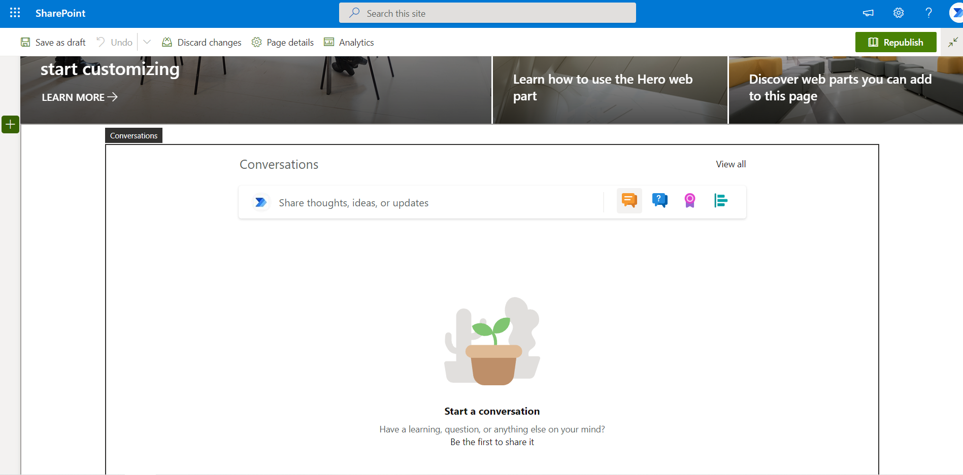 Integrate Slack conversation in SharePoint home page. | Microsoft Community Hub