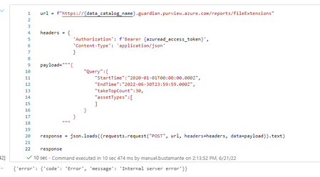 Exploring Purview’s REST API with Python