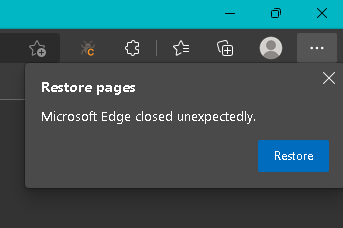 How do you remove "Edge closed unexpectedly" | Microsoft Community Hub