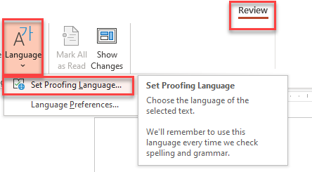 Changing Proofing Language for an Entire Presentation in PowerPoint ...