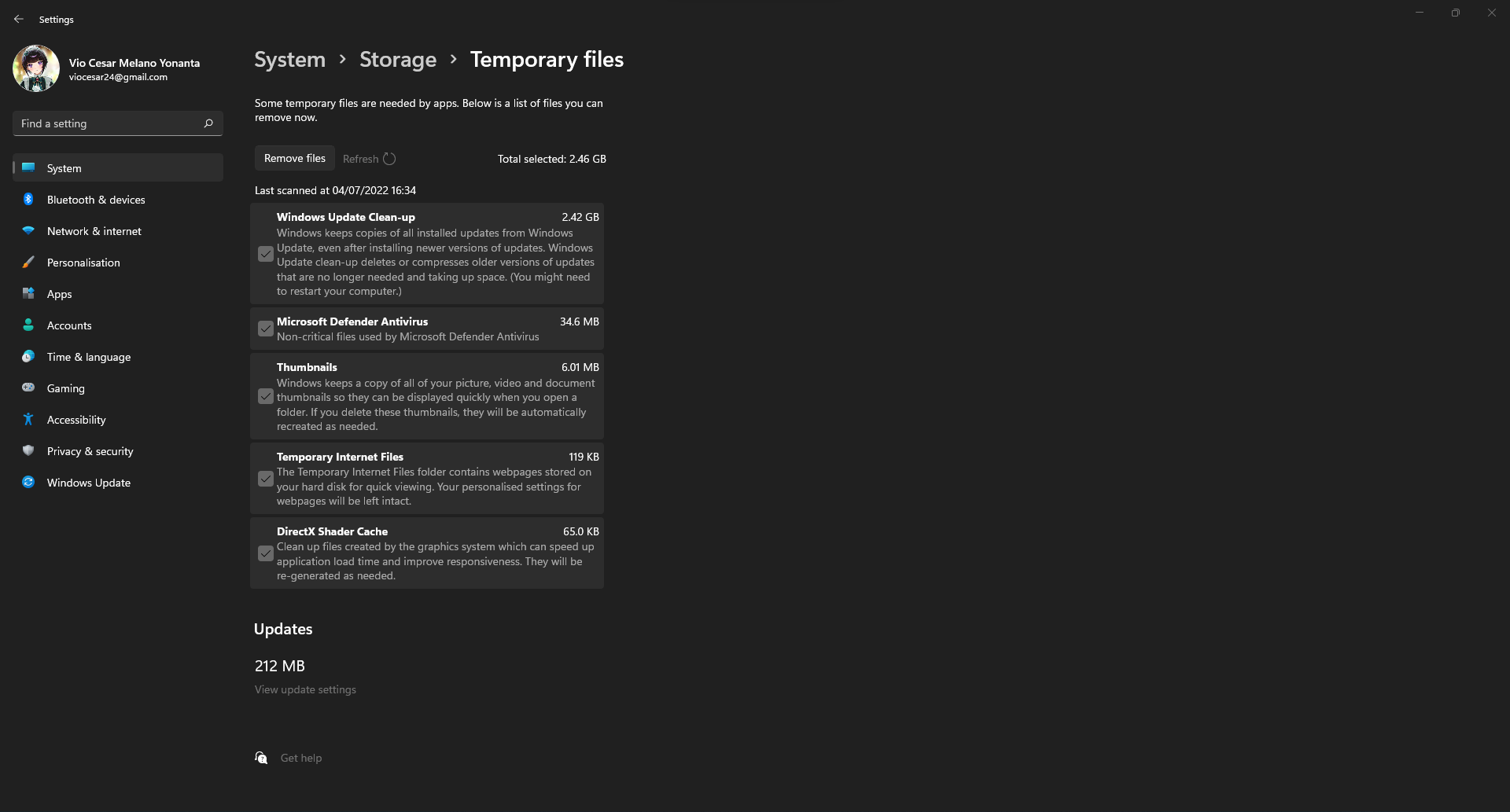 Unable to remove Windows Update Clean-up in Temporary Files Windows 11 ...