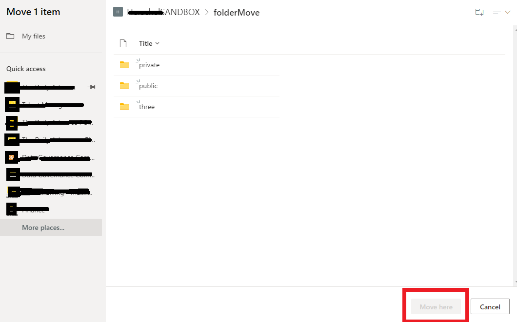 Can move SharePoint list items to folders in a list, but not back to root of list with Move To ...