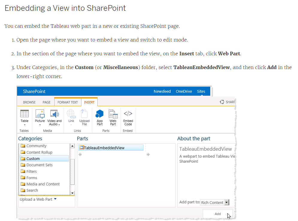 Embed Tableau in SharePoint - Tableau Server Authentication AD with ...