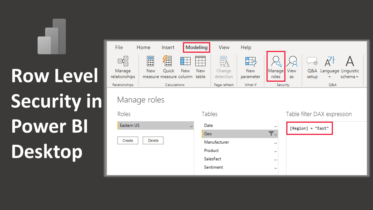 Row Level Security in Power BI Desktop