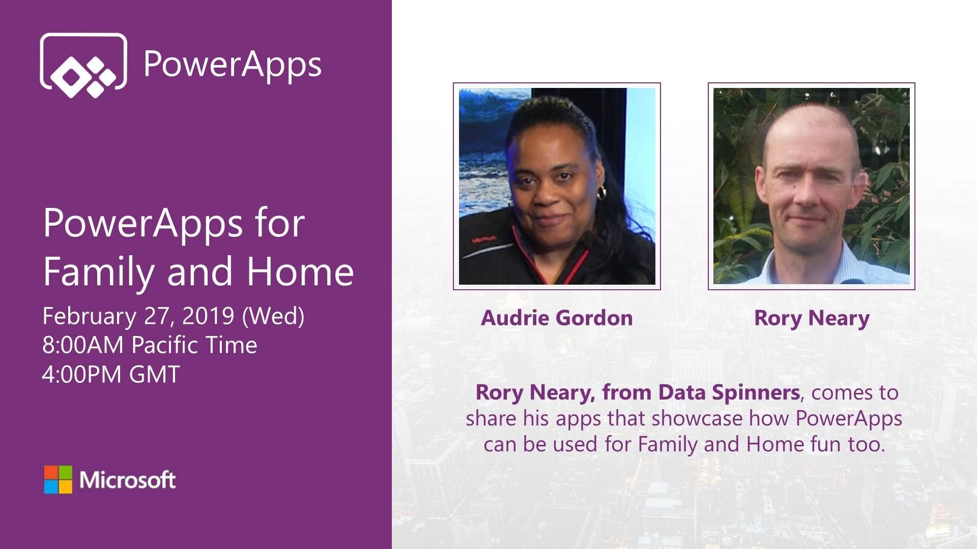 Live Webinar TOMORROW Morning: PowerApps for Home & Family | Microsoft Community Hub
