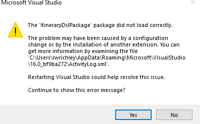 BIzTalk ESB Causing error in Visual Studio 2019 | Microsoft Community Hub