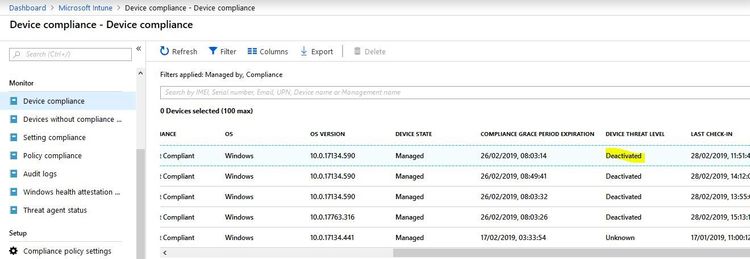 Intune Compliance Policy: Device not compliant because of missing ...