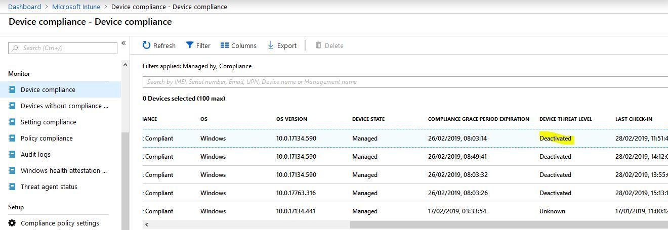Intune Compliance Policy: Device not compliant because of missing ...