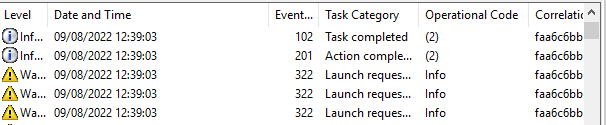 Tasks Scheduler keeps On and off with Event ID 322 | Microsoft Community Hub