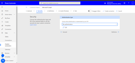 Creating Microsoft Graph custom connector in Power Apps | Microsoft ...