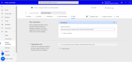 Creating Microsoft Graph custom connector in Power Apps | Microsoft ...