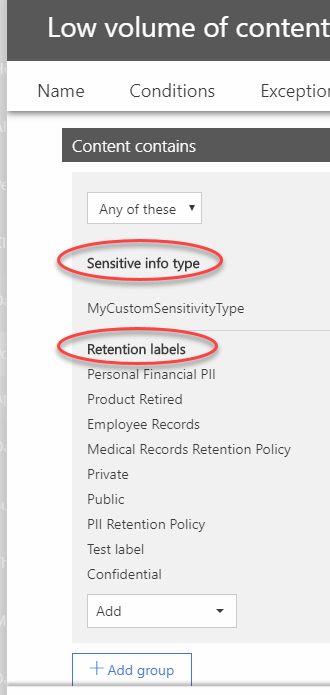 Questions on DLP Policy with retention labels | Microsoft Community Hub