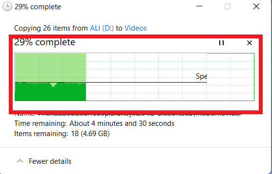 incomplete progress bar | Microsoft Community Hub