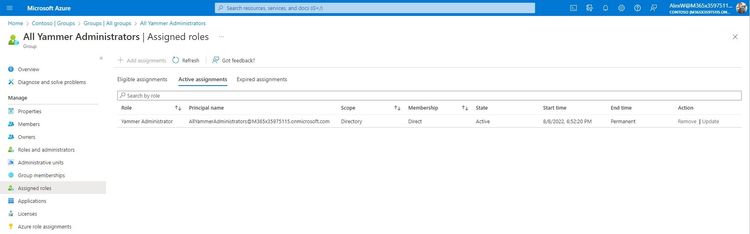 The new Yammer Administrator role is now available in Azure Active Directory | Microsoft ...