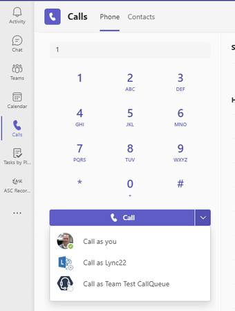 Make calls on behalf of Call Queue (or resource account) | Microsoft ...