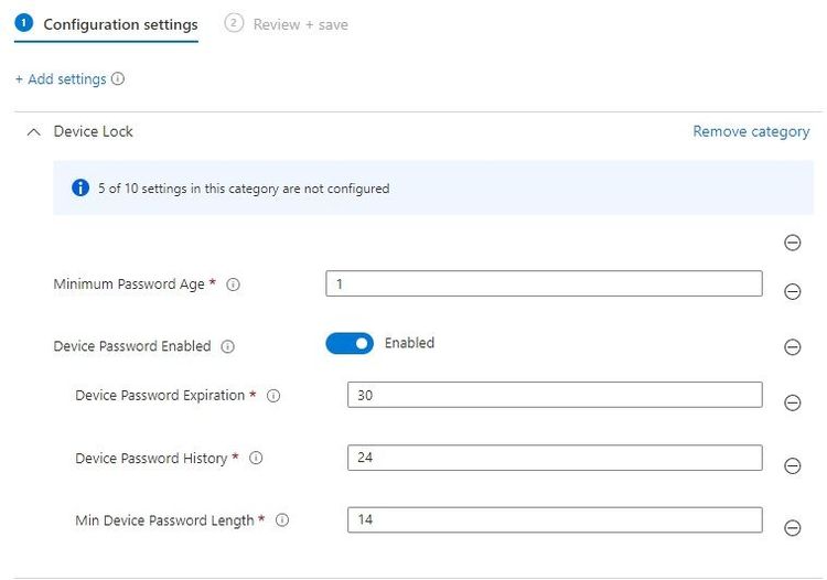 Set 'Account lockout threshold' to 1-10 invalid login attempts ...