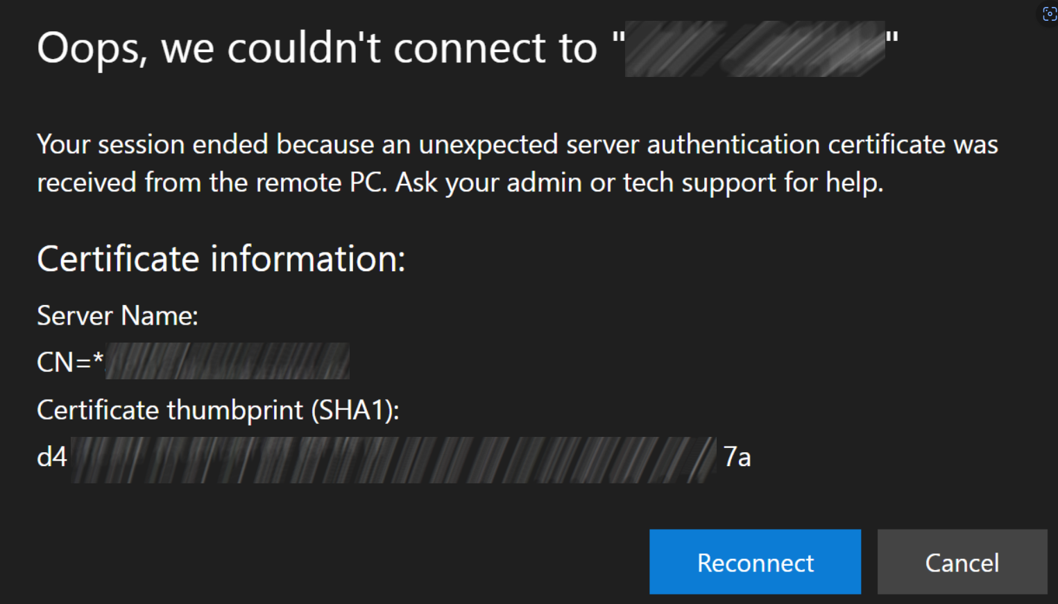 Certificates are cached too aggressively in RD Web Client | Microsoft ...
