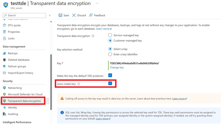 Automated key rotation for TDE BYOK is now generally available for Azure SQL! | Microsoft ...