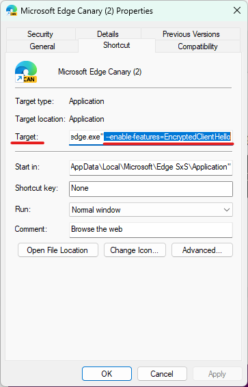 You can now Enable Encrypted Client Hello (Encrypted SNI or ESNI/ECH ...