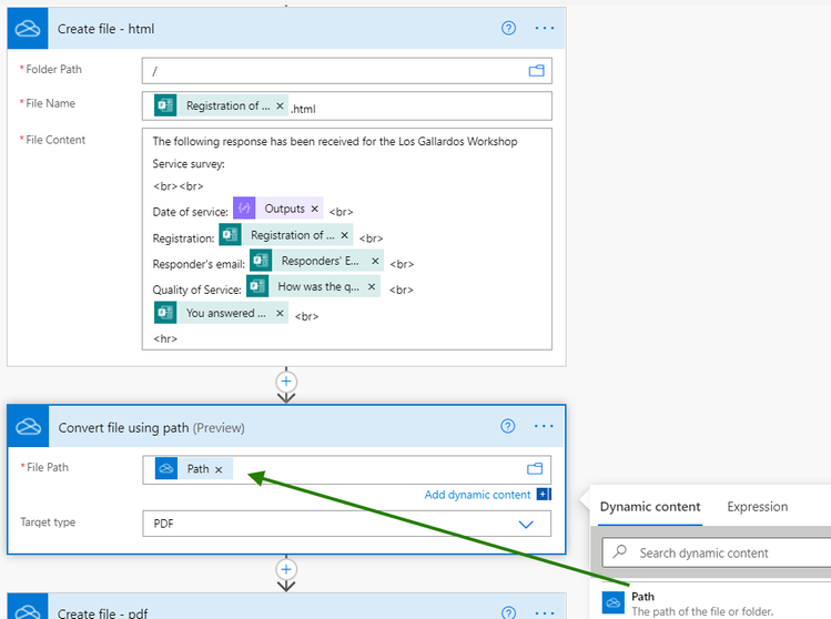 How to populate a PDF template from a MS Form without Premium ...