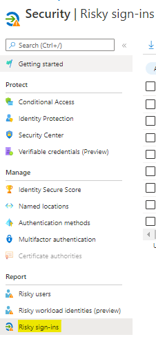 Risky Sign-in Report - Where to see or adjust the settings? | Microsoft ...