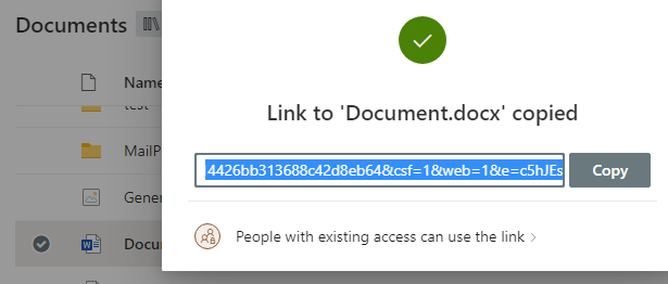 Create Sharing Link using CSOM/PnP.Framework | Microsoft Community Hub