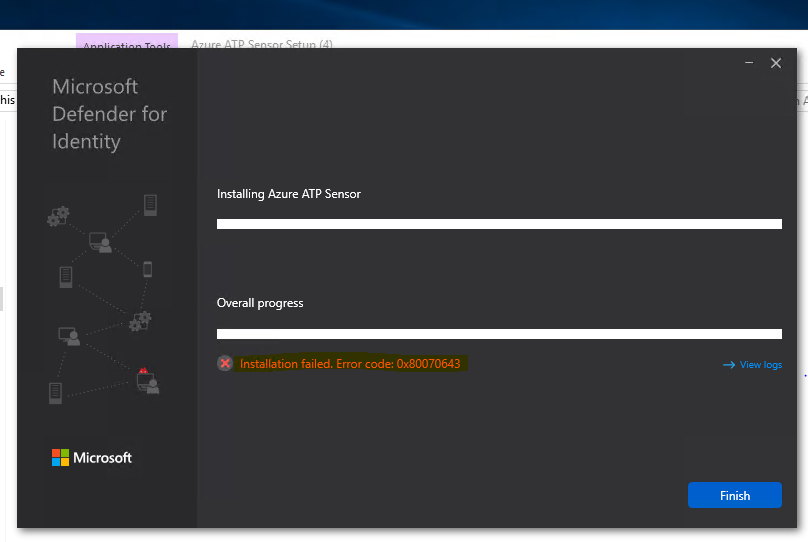 MDI ATP sensor Installation error 0x800070643 | Microsoft Community Hub